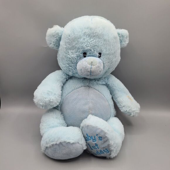 Cuddle Barn | Toys | Cuddle Barn Babys St Teddy Bear Musical Blue Plush ...